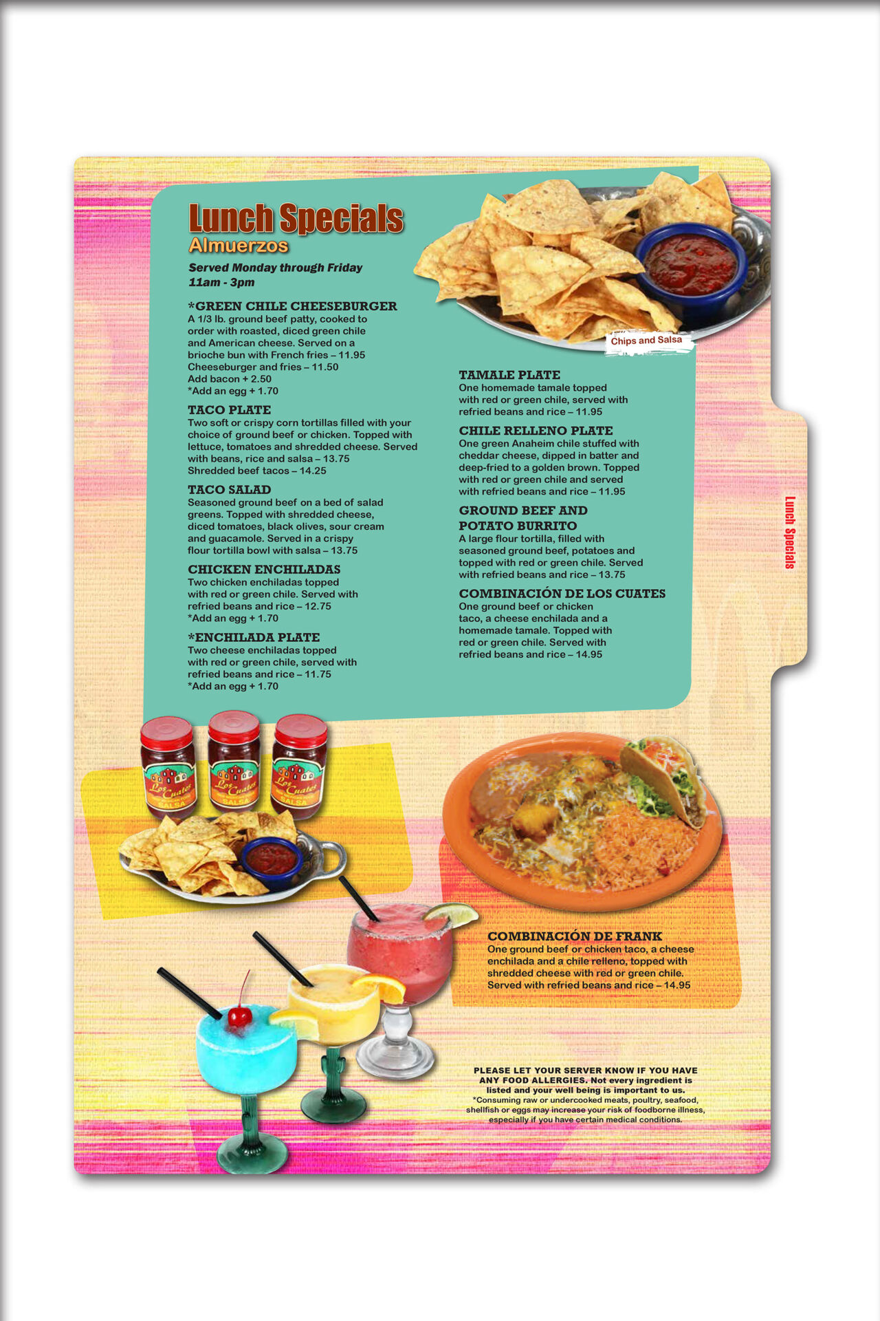 Dine-In Menu | Los Cuates Restaurants